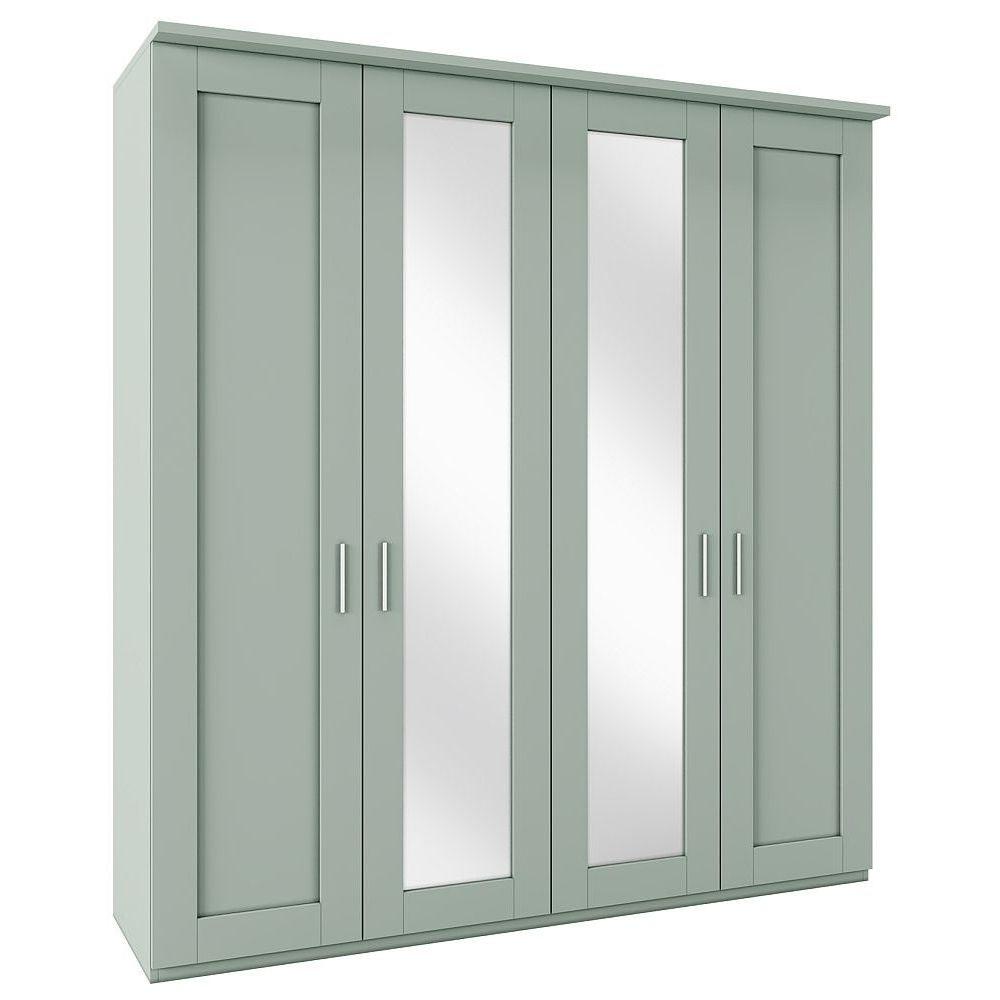 Cairns 4-Door Hinged Wardrobe | With Mirror | Shop Now – Evoke Home (Nelson) Ltd