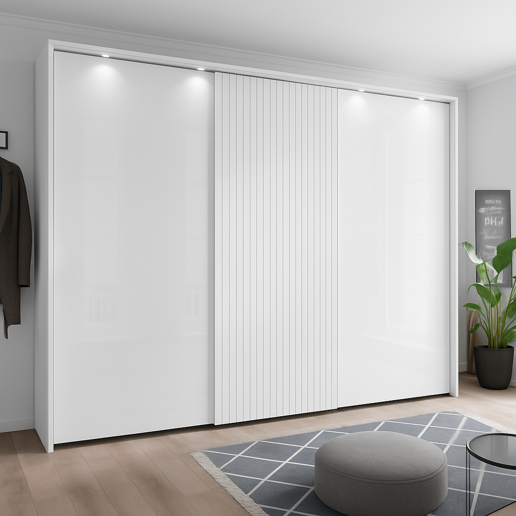 Shop Wiemann Texas White 3-Door Wardrobe | Evoke Home – Evoke Home (Nelson) Ltd