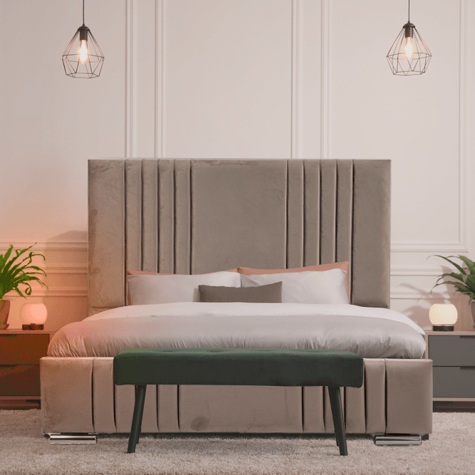 Stylish Wooden Slatted Bed Frame | Olivia Bed | Evoke Home – Evoke Home ...