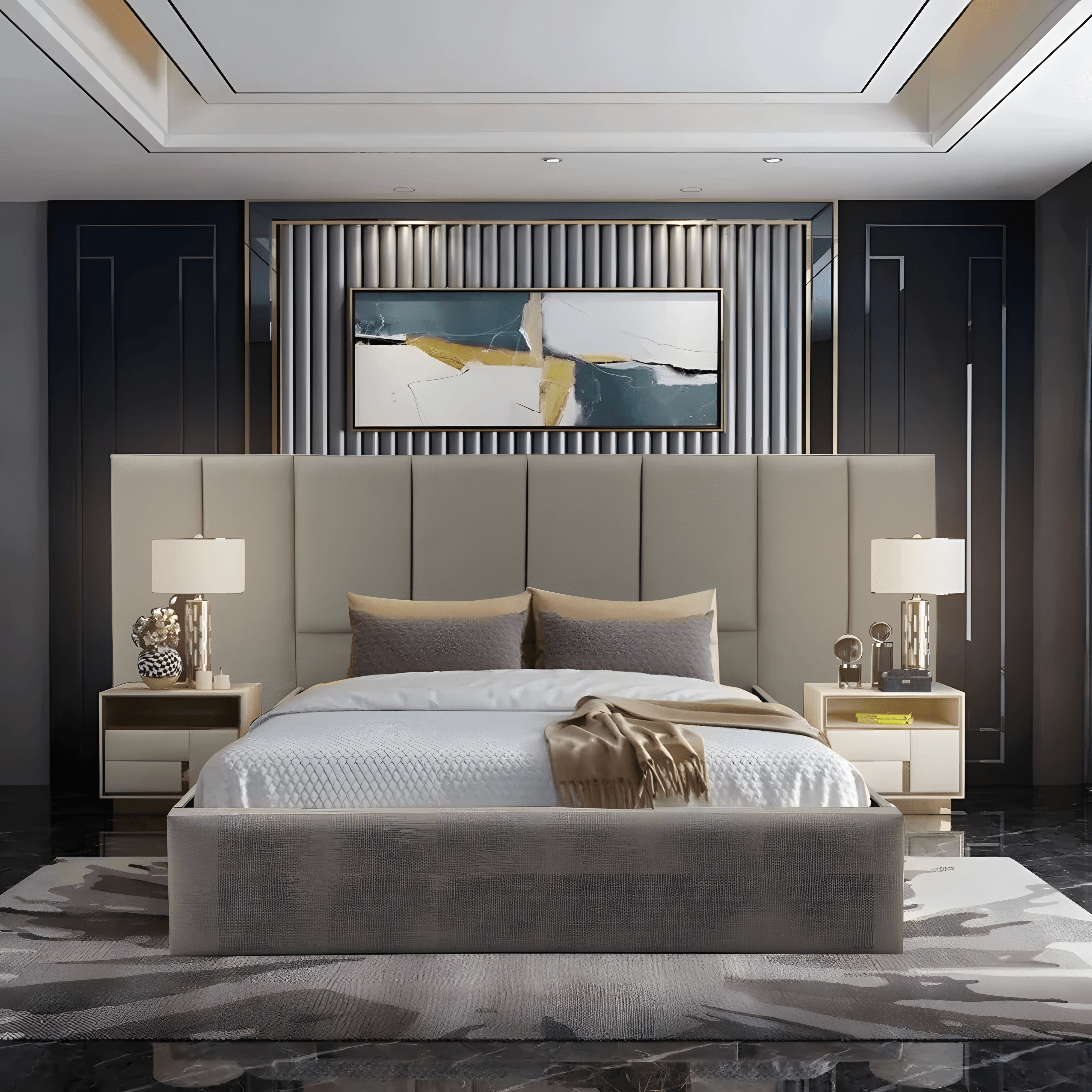 Evoke Lexie Bed | Modern Storage Bed with Minimalist Headboard – Evoke ...