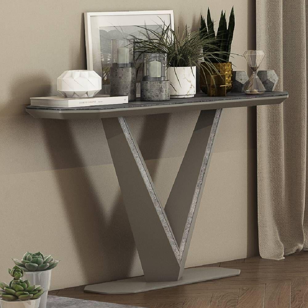 Belviero Ceramic Console Table | Elegant & Modern Design – Evoke Home